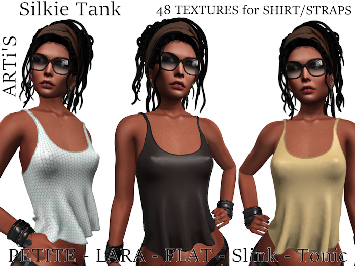 Second Life Marketplace - [ARTi'S] Silkie Tank - Petite/Lara/Flat/slink ...