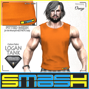 Second Life Marketplace - SMASH - Logan Tank (Orange)