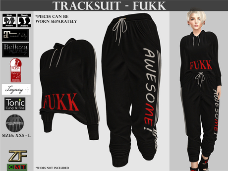 Second Life Marketplace - Zuloo - DEMO Tracksuit - FUKK - Mesh ...