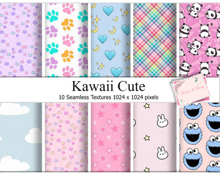 Second Life Marketplace - Kawaii Cute - 10 Textures Seamless - NINA and ...