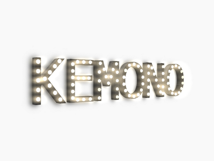 Second Life Marketplace - [Px] "KEMONO" Illuminated Light Bulbs Sign
