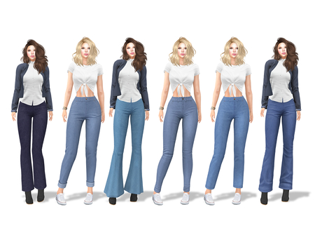 Second Life Marketplace - %50WINTERSALE SAVE! 6in1 Denim Blue Jeans Set ...