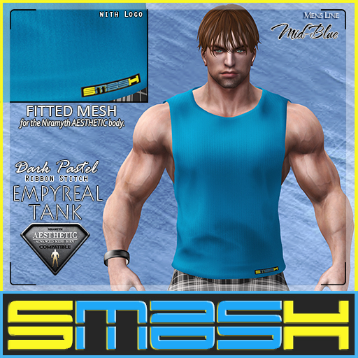 Second Life Marketplace - SMASH - Empyreal Tank (Dark Pastels:Mid-Blue)