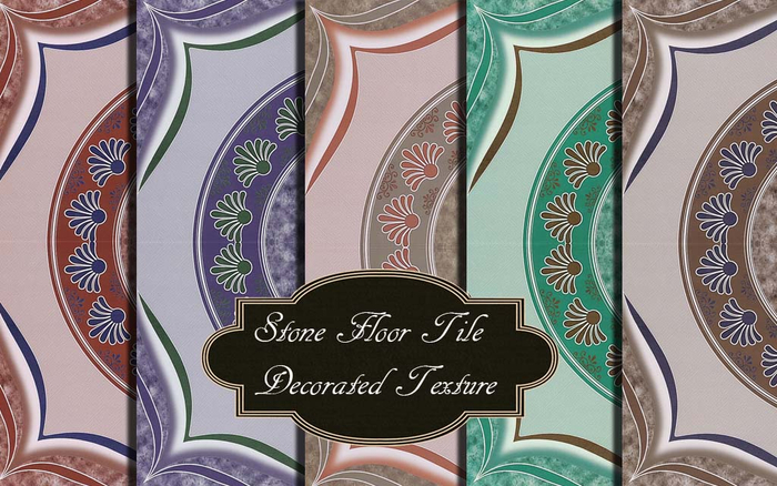 Second Life Marketplace - Stone Floor Tile Decorated texture (seamless)