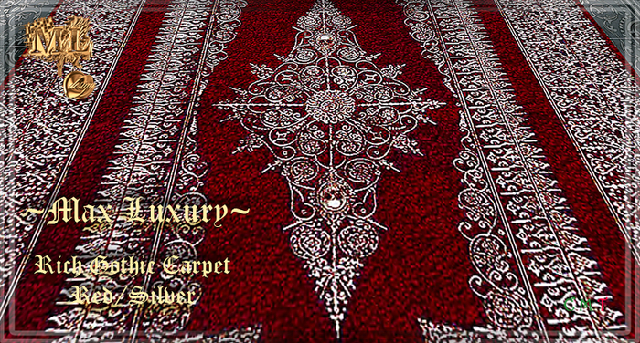 Second Life Marketplace - ~Max Luxury~ Rich Gothic Carpet Red/Silver