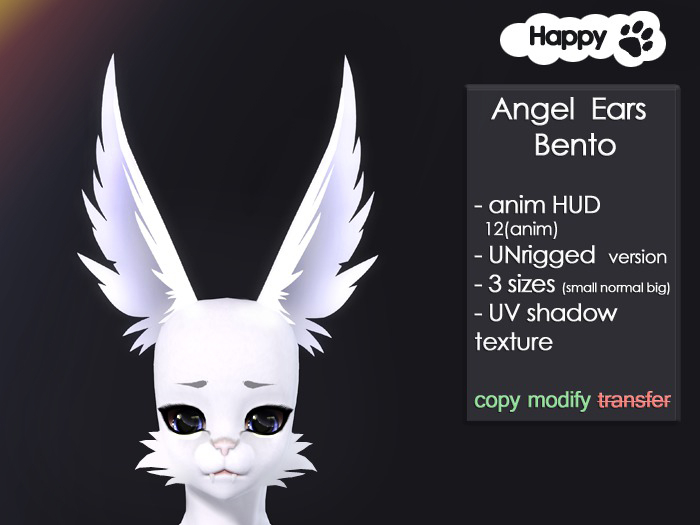 Second Life Marketplace - Happy Paw - Angel ears bento