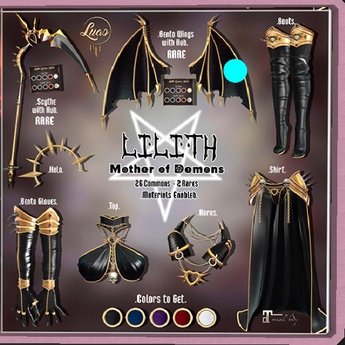 Second Life Marketplace - LUAS LILITH BLUE 8pc COMPLETE SET W/RARES ...