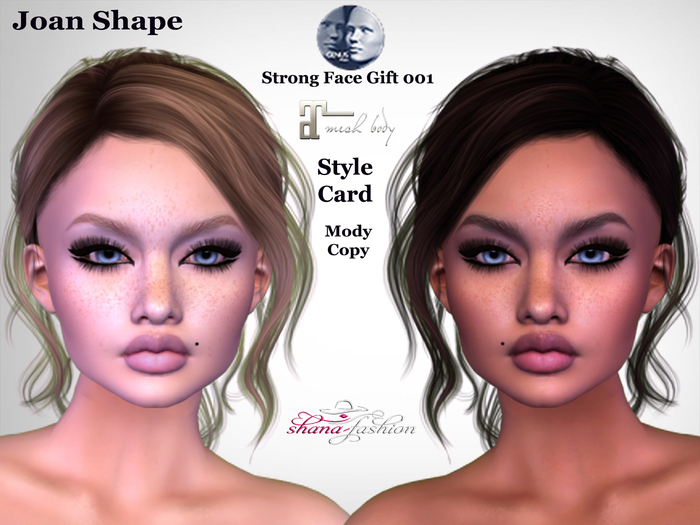 Second Life Marketplace - JOAN Shape _ Genus Strong Face Gift _ Maitreya