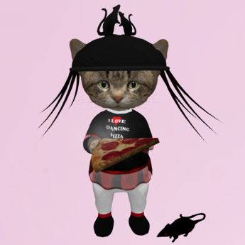 Second Life Marketplace - Dinkies Shirt I love rats outfit + dance hud