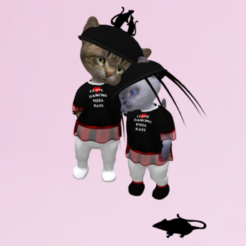 Second Life Marketplace - Dinkies Shirt I love rats outfit + dance hud