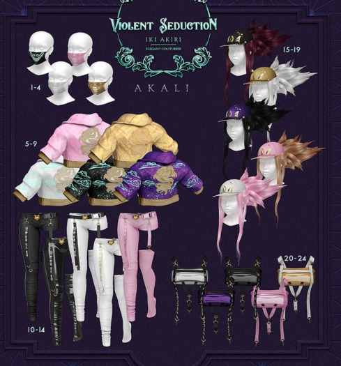 Second Life Marketplace - Violent Seduction - Akali Pants (White Latex)