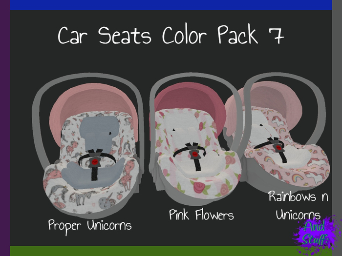 Second Life Marketplace - :And Stuff: Car Seat Color Pack 7