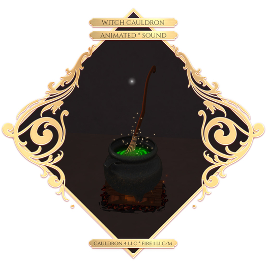 Second Life Marketplace - Studio Craft * Witch Cauldron (BOX)
