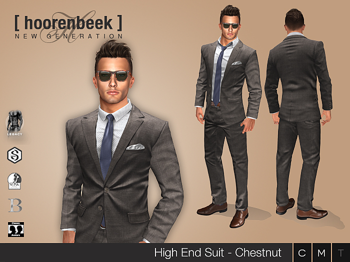 Second Life Marketplace - High End Suit - Chestnut - Signature, Legacy ...