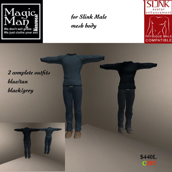 Second Life Marketplace - Slink Male 2 complete casual outfits-Box