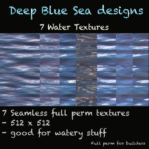 Second Life Marketplace - DBS 7 Water Textures (crated)