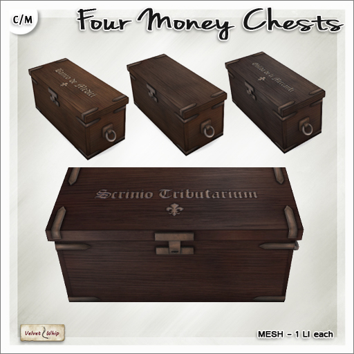 Second Life Marketplace - [V/W] Four Money Chests - Medieval coffers, 1 ...