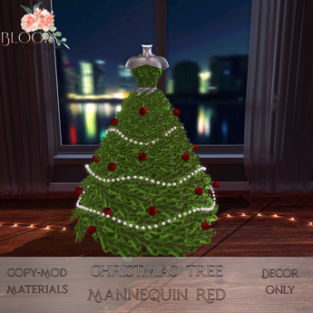 Second Life Marketplace - Bloom! - Christmas Tree Manneq Red (Add me to ...