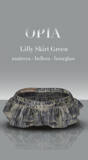 Second Life Marketplace - OPIA Lilly Skirt Green