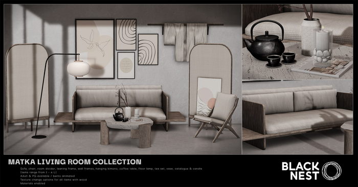 Second Life Marketplace - BLACK NEST / Matka Chair (PG)