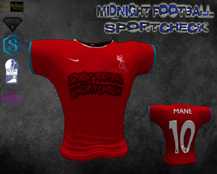Second Life Marketplace - MFS - Soccer/Football MANE Liverpool Shirt ...