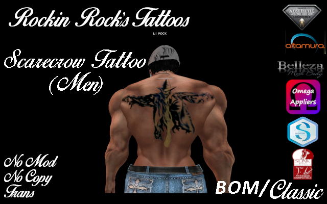 Second Life Marketplace - RRT: Scarecrow Tattoo (Men)