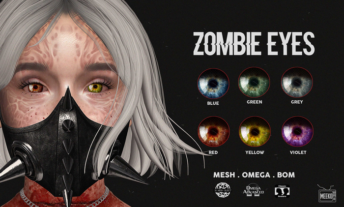Second Life Marketplace - .meeko. Zombie Eyes - Yellow