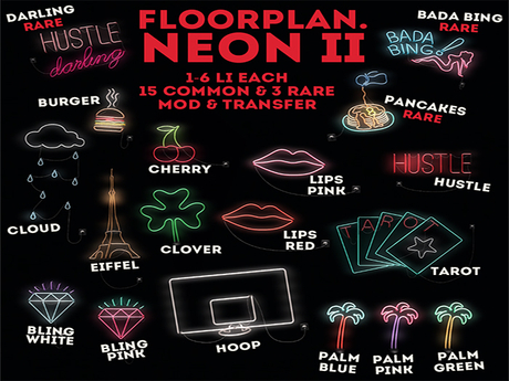 Second Life Marketplace - floorplan. neon II / bada bing RARE