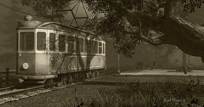 Second Life Marketplace - PS-PS Tram monochrome - Art Photography ...