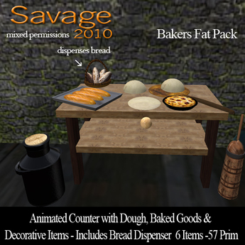 Second Life Marketplace - Bakers Fat Pack - Animated Counter with Dough ...