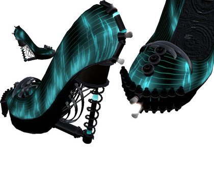 Second Life Marketplace - grim bros transistor cyberpunk heels BOXED