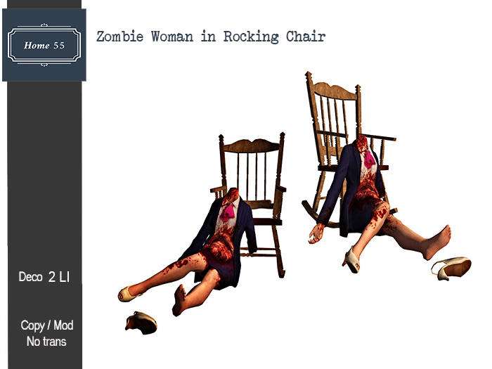 Second Life Marketplace - HOME 55 - Zombie Woman in Rocking Chair ...