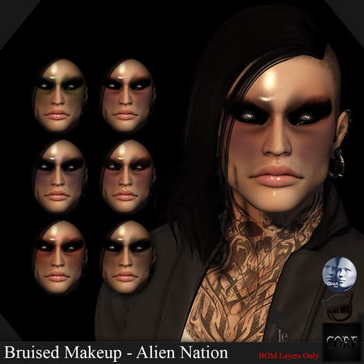 Second Life Marketplace - ::: Core ::: Bruised Makeup - Alien Nation