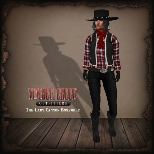 Second Life Marketplace - [Timber Creek] Lady Canyon Ensemble-Black