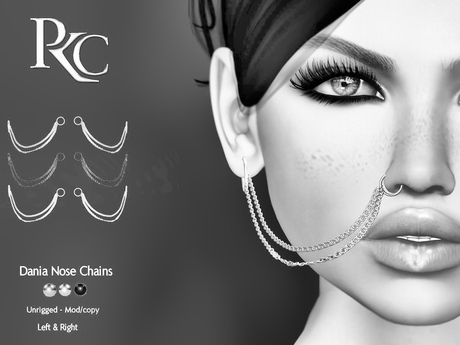 Second Life Marketplace - *PKC* Dania Nose Chain DEMO