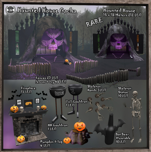 Second Life Marketplace - [Since1975] Haunted House - Fireplace