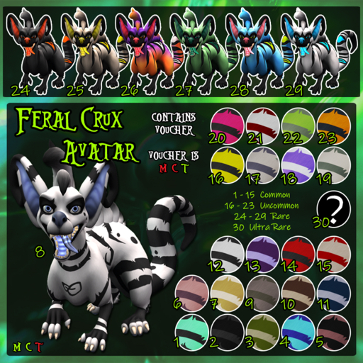 Second Life Marketplace - {C} Feral Crux Avatar {SECRET STUFF} 30 ULTRARARE