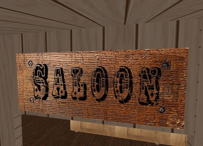 Second Life Marketplace - Saloon Sign Wood Texture CMT