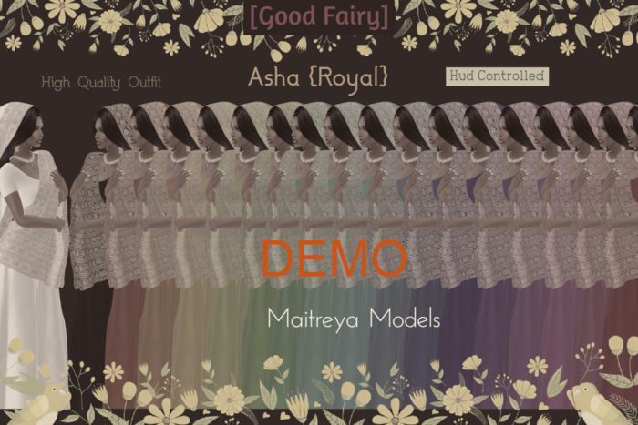 Second Life Marketplace - [Good Fairy] - Asha Royal {Outfit} DEMO Maitreya