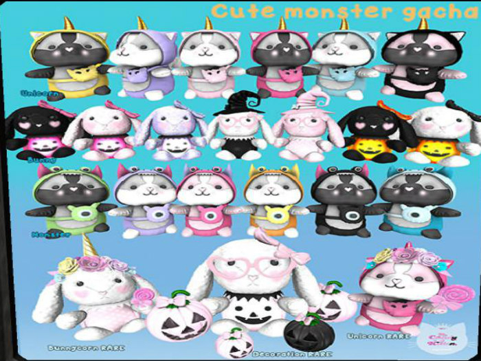 Second Life Marketplace - *CK* Cute monster bunny black