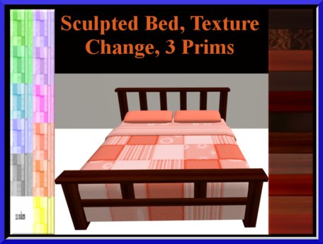 Second Life Marketplace - Sculpted Bed with Texture Change