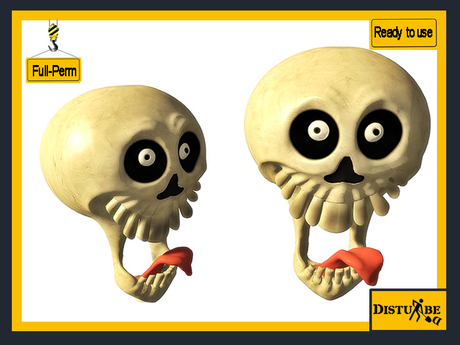 Second Life Marketplace - ::DisturbeD:: Disturbed Skull - FULL PERM MESH