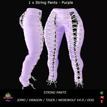 Second Life Marketplace - M - String Pants - Purp - Dragon / Tiger ...