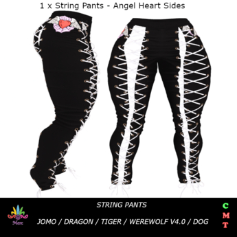 Second Life Marketplace - M - String Pants - Heart - Dragon / Tiger ...