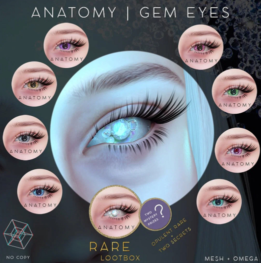 Second Life Marketplace - ANATOMY - GEM EYES - PURPLE -COMMON