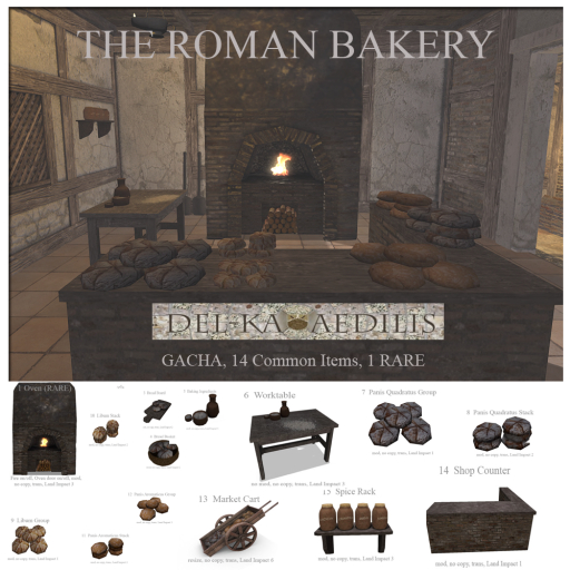 Second Life Marketplace - Roman Bakery 7 - Panis Quadratus Group (m,t)