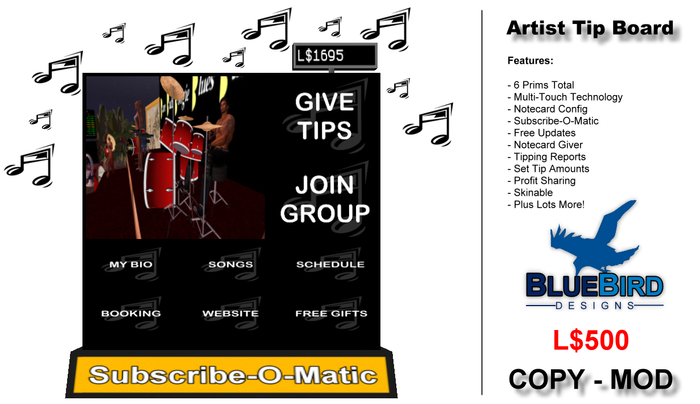 Second Life Marketplace - [BD] Artist Tip Board