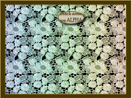 Second Life Marketplace - Flower Lace Alpha Seamless Textures