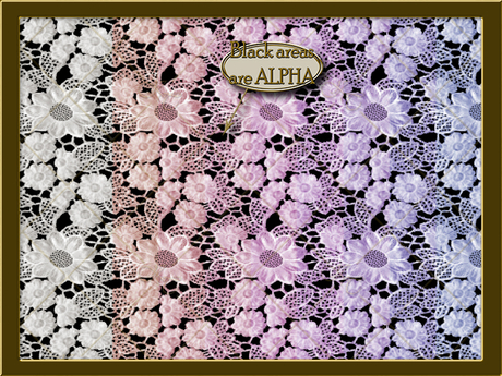 Second Life Marketplace - Flower Lace Alpha Seamless Textures