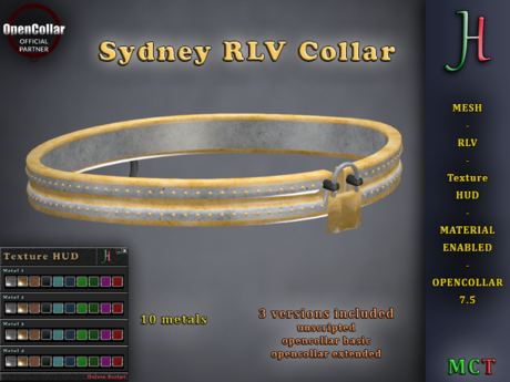 Second Life Marketplace - [JaHo] - Sydney RLV Collar - v1.0